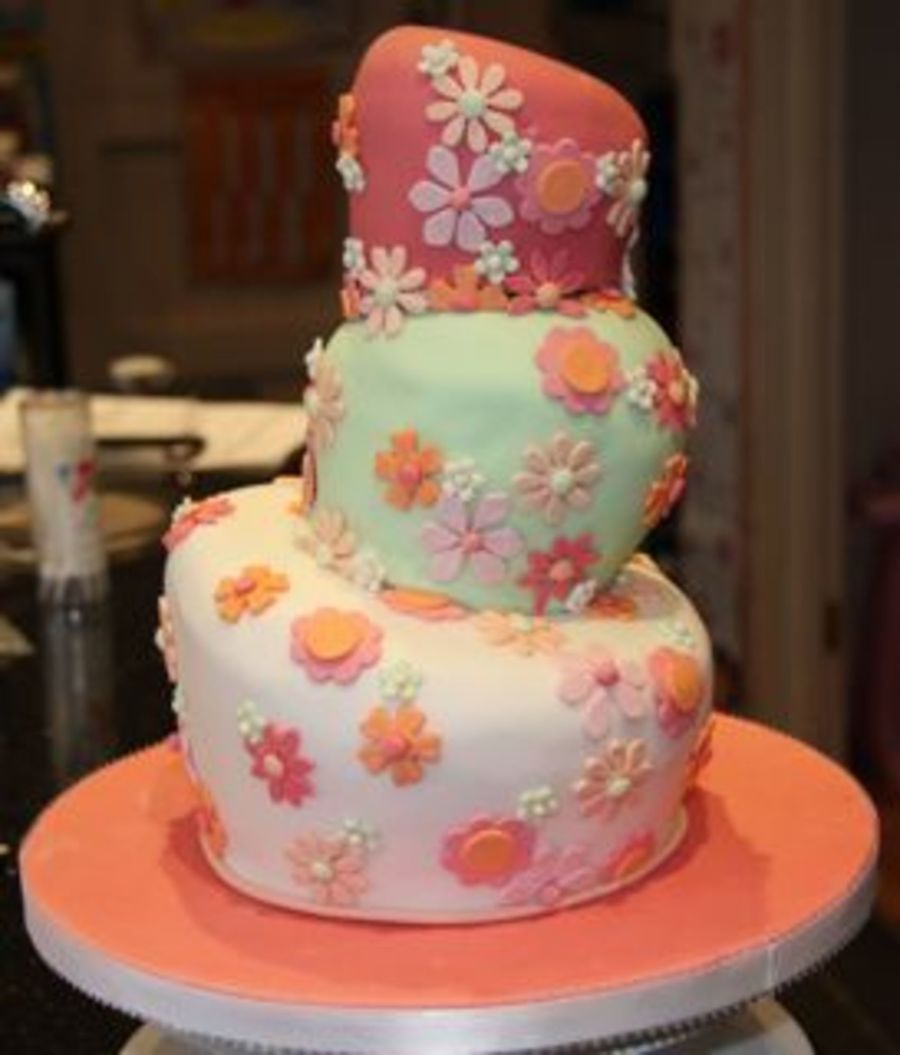 Wonky 3 Tier Cake - CakeCentral.com