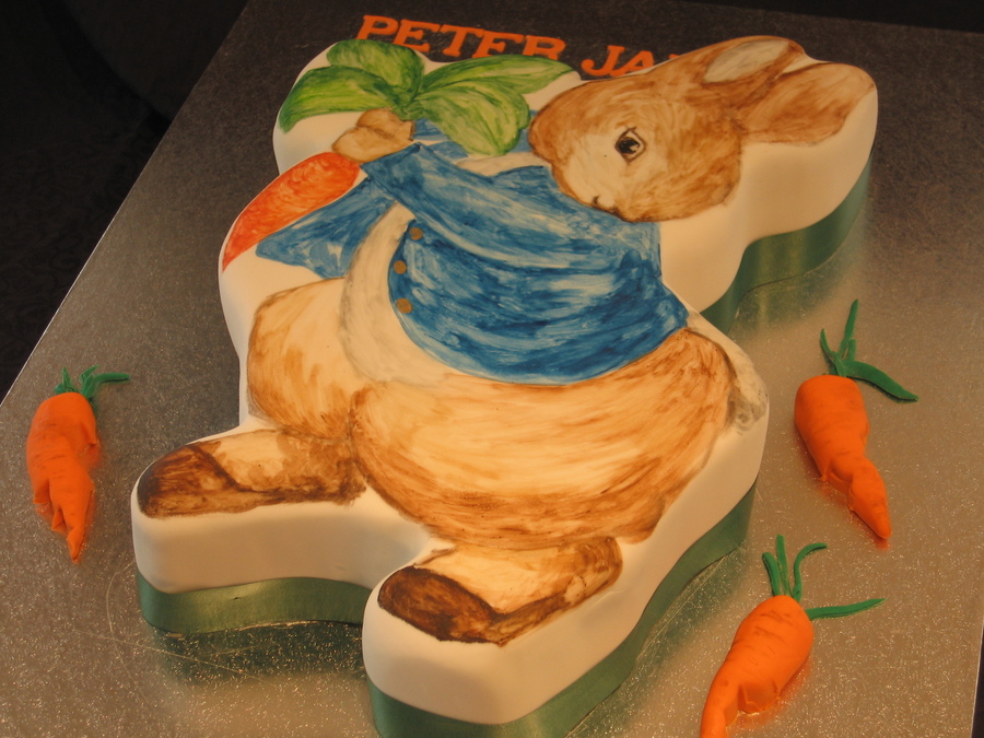 Peter Rabbit Christening Cake - CakeCentral.com