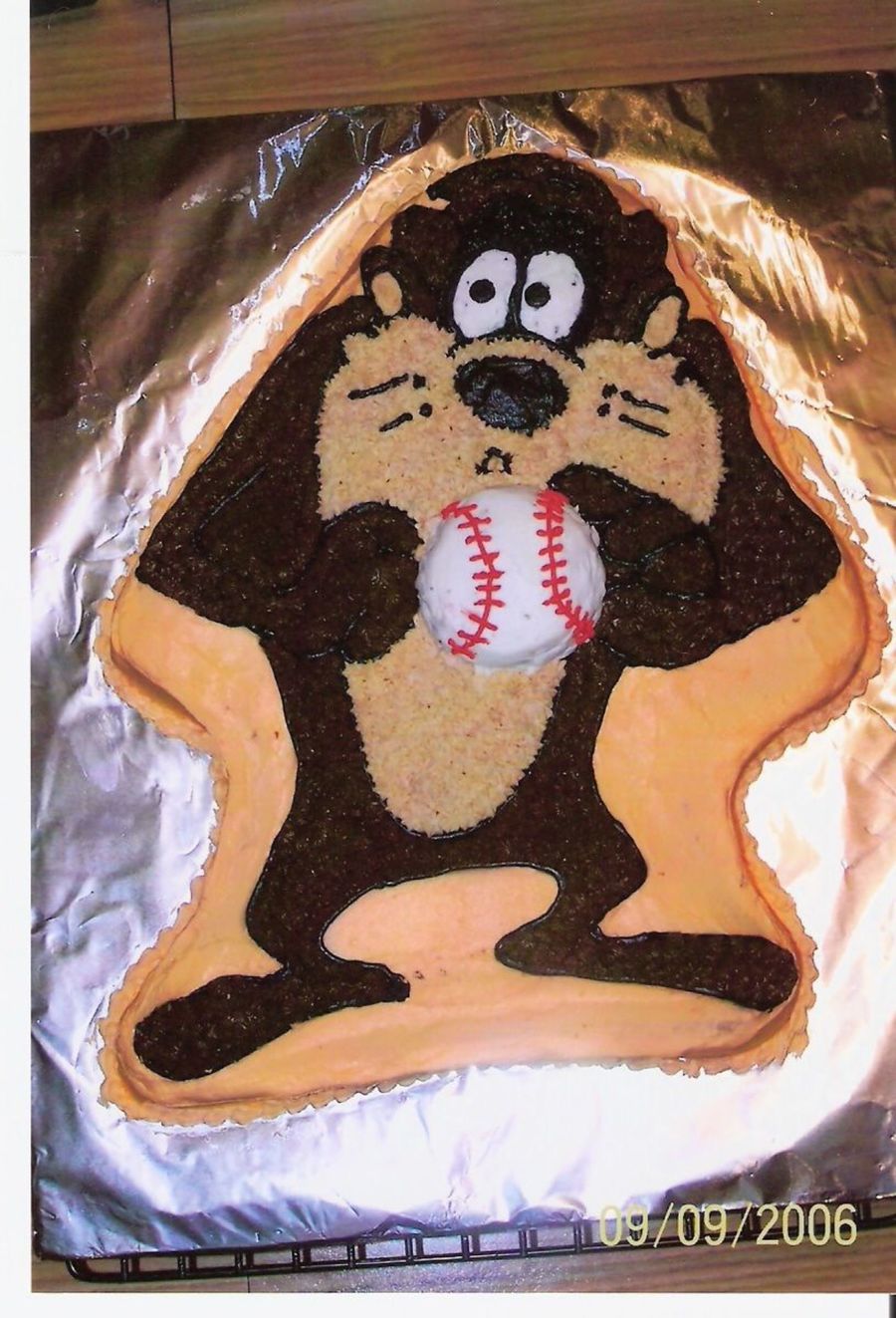Taz Baseball Cake - CakeCentral.com