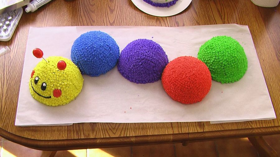 Baby Einstein Caterpillar Cake - CakeCentral.com