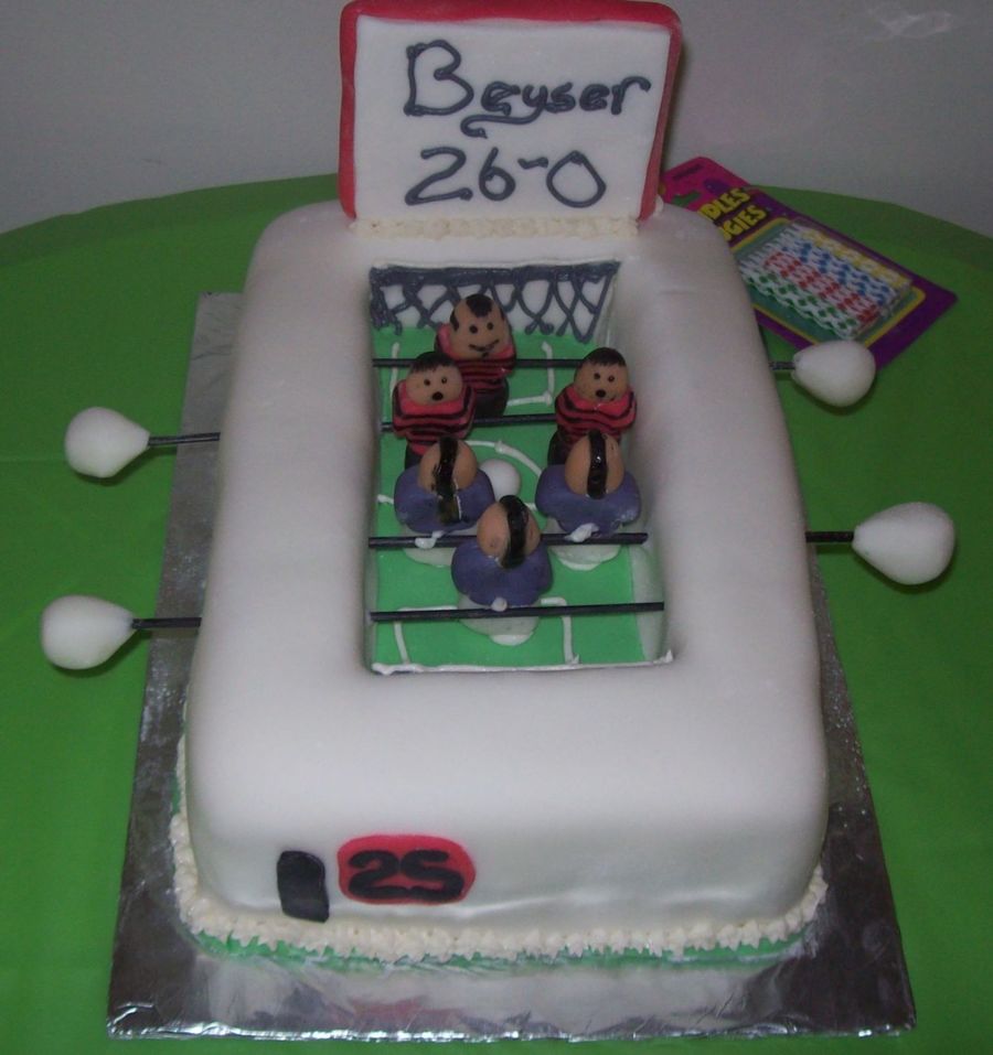 Foosball Table Cake - CakeCentral.com