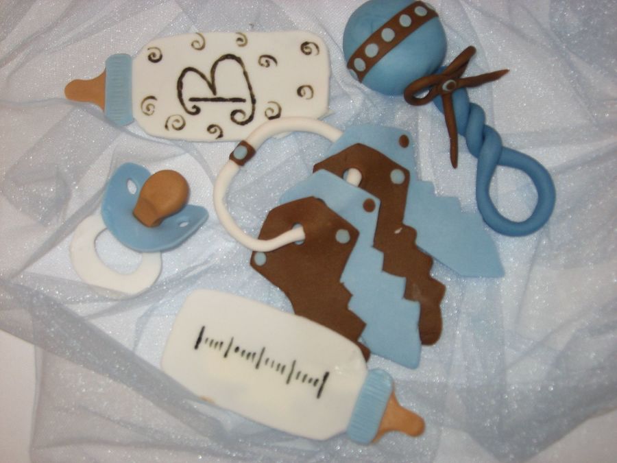 Fondant Baby Pacifier Rattle Keys - CakeCentral.com