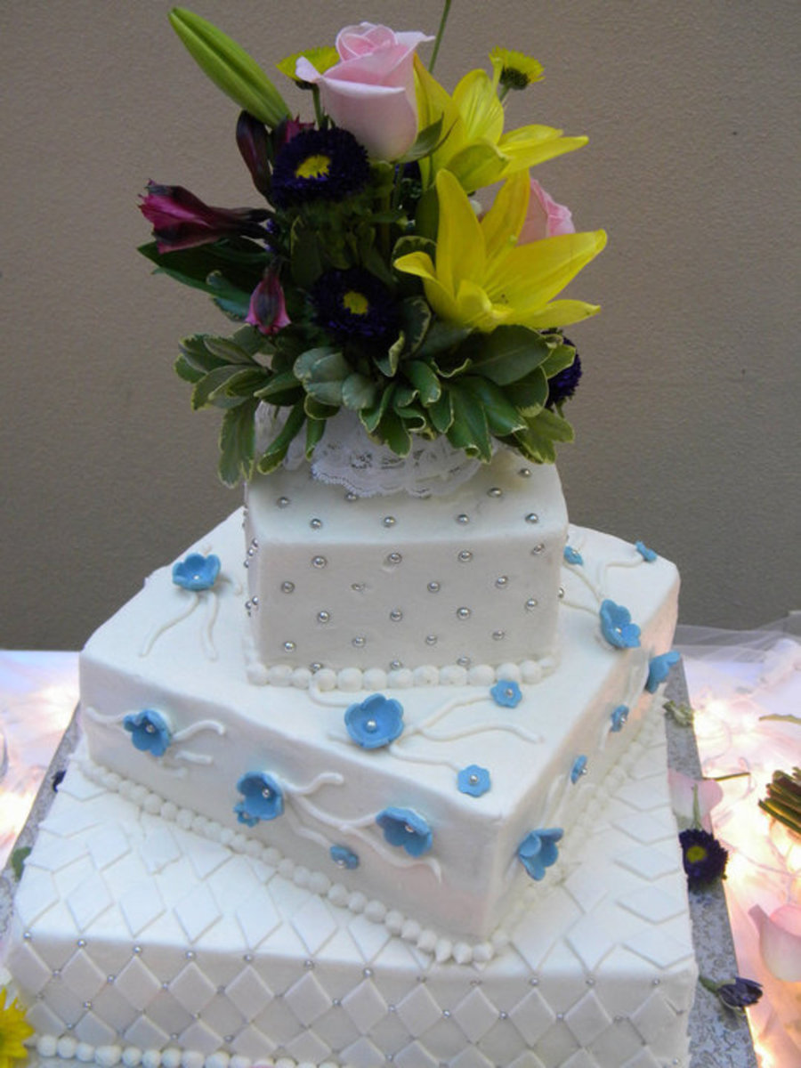 Offset Square Cake - CakeCentral.com