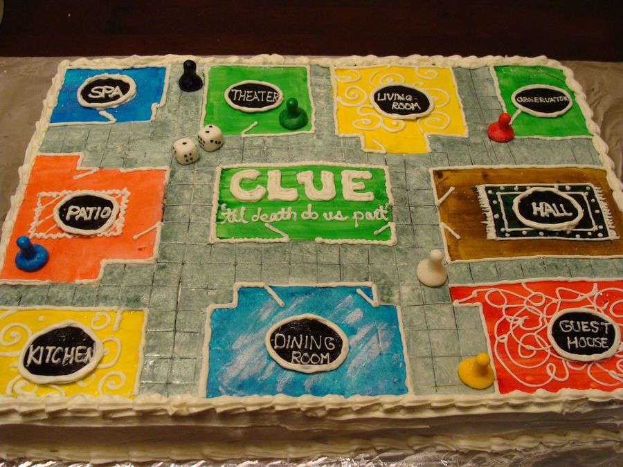 Clue Board Game Cake - CakeCentral.com