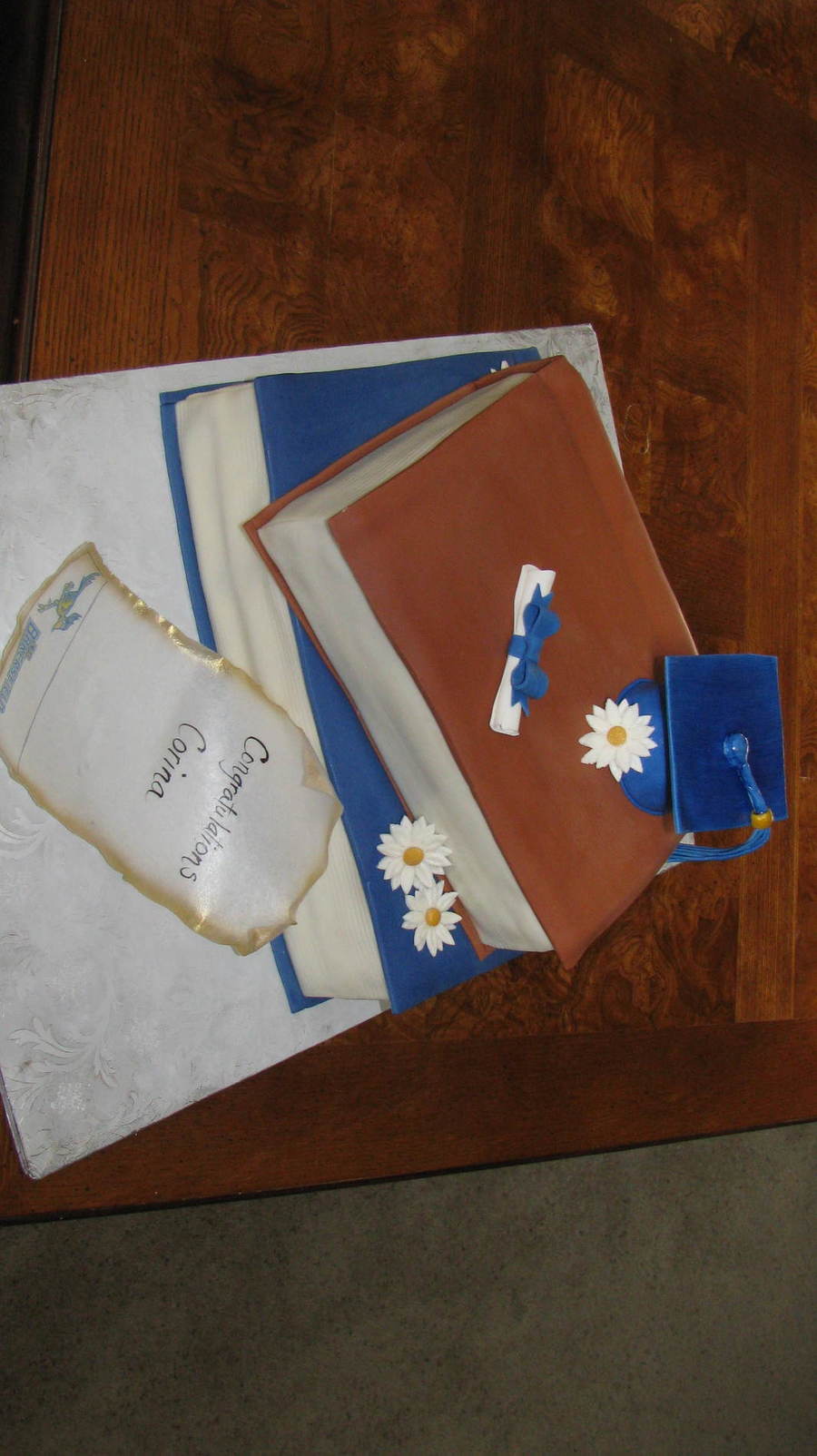 Stacked Books Graduation Cake - CakeCentral.com