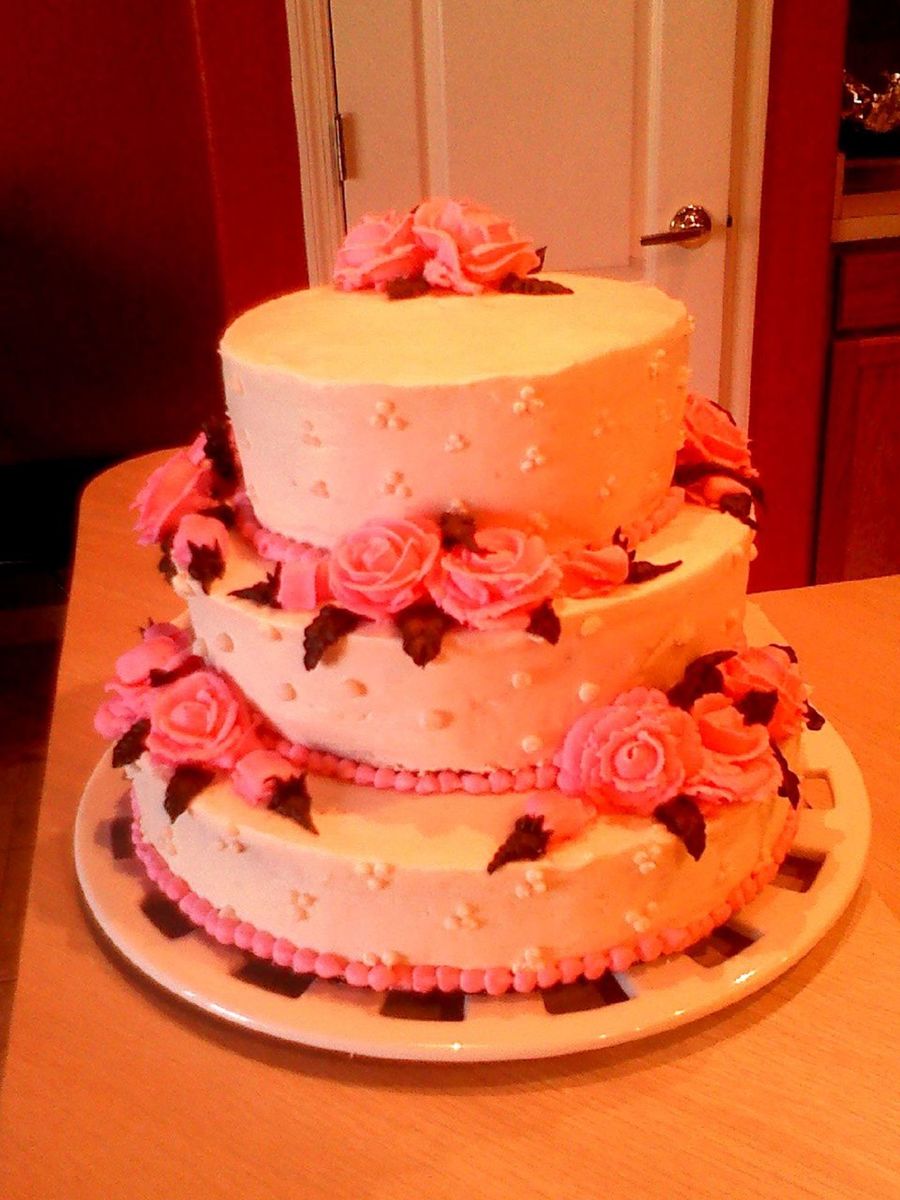 My 1St Stacked Cake - CakeCentral.com