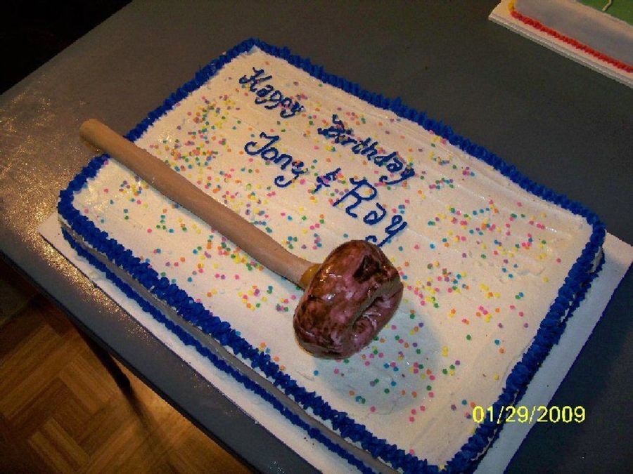 Birthday Cake For Two Plumbers At Work - CakeCentral.com
