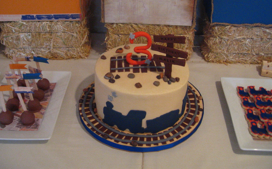 Rustic Train Birthday Cake - CakeCentral.com
