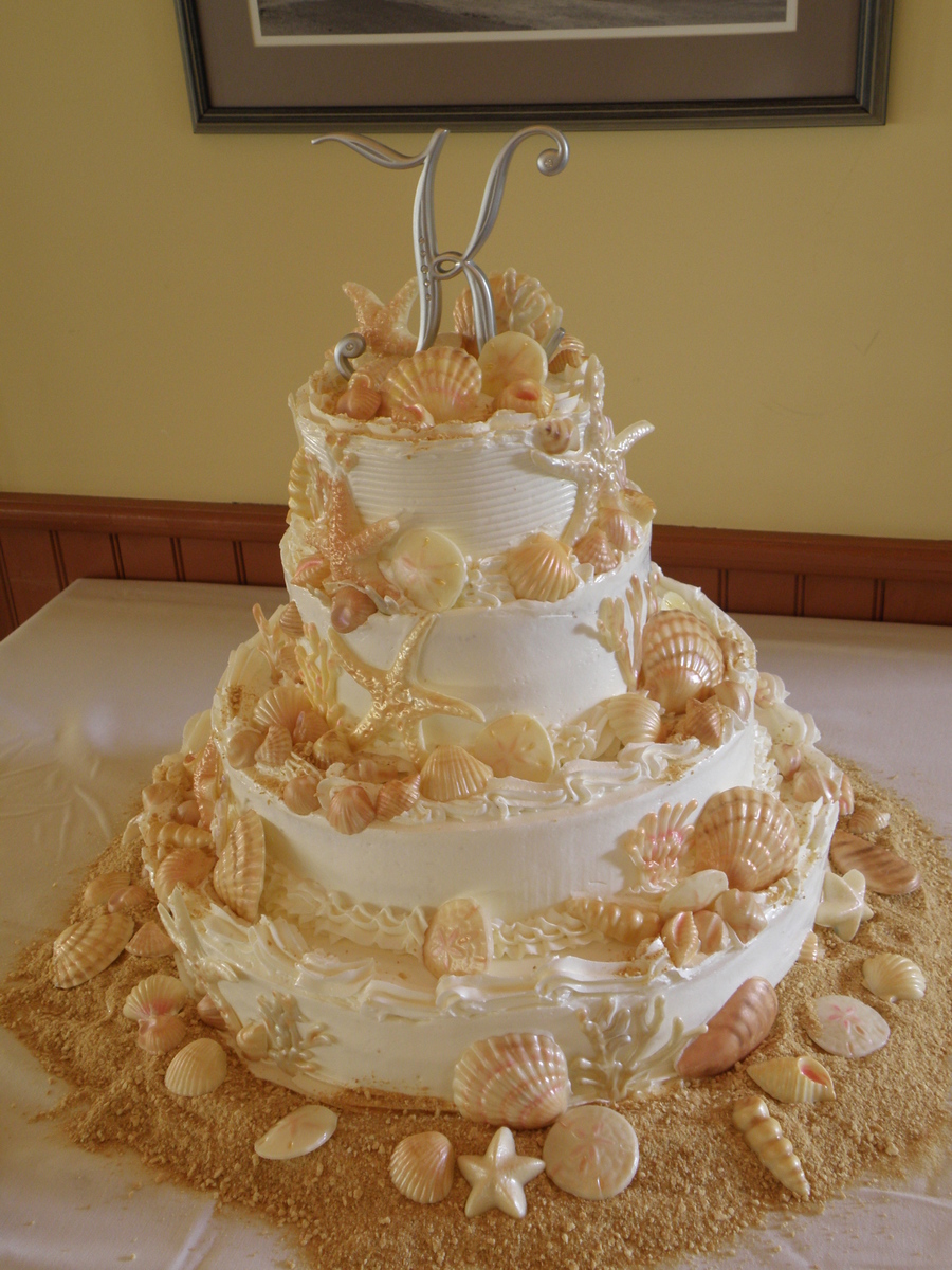 Seashell Wedding Cake - CakeCentral.com