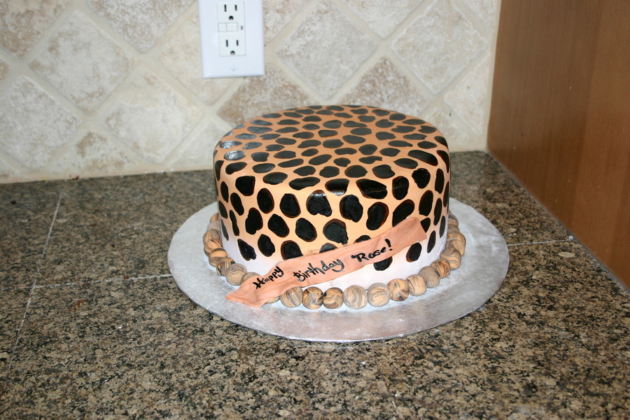 Leopard Cake - CakeCentral.com