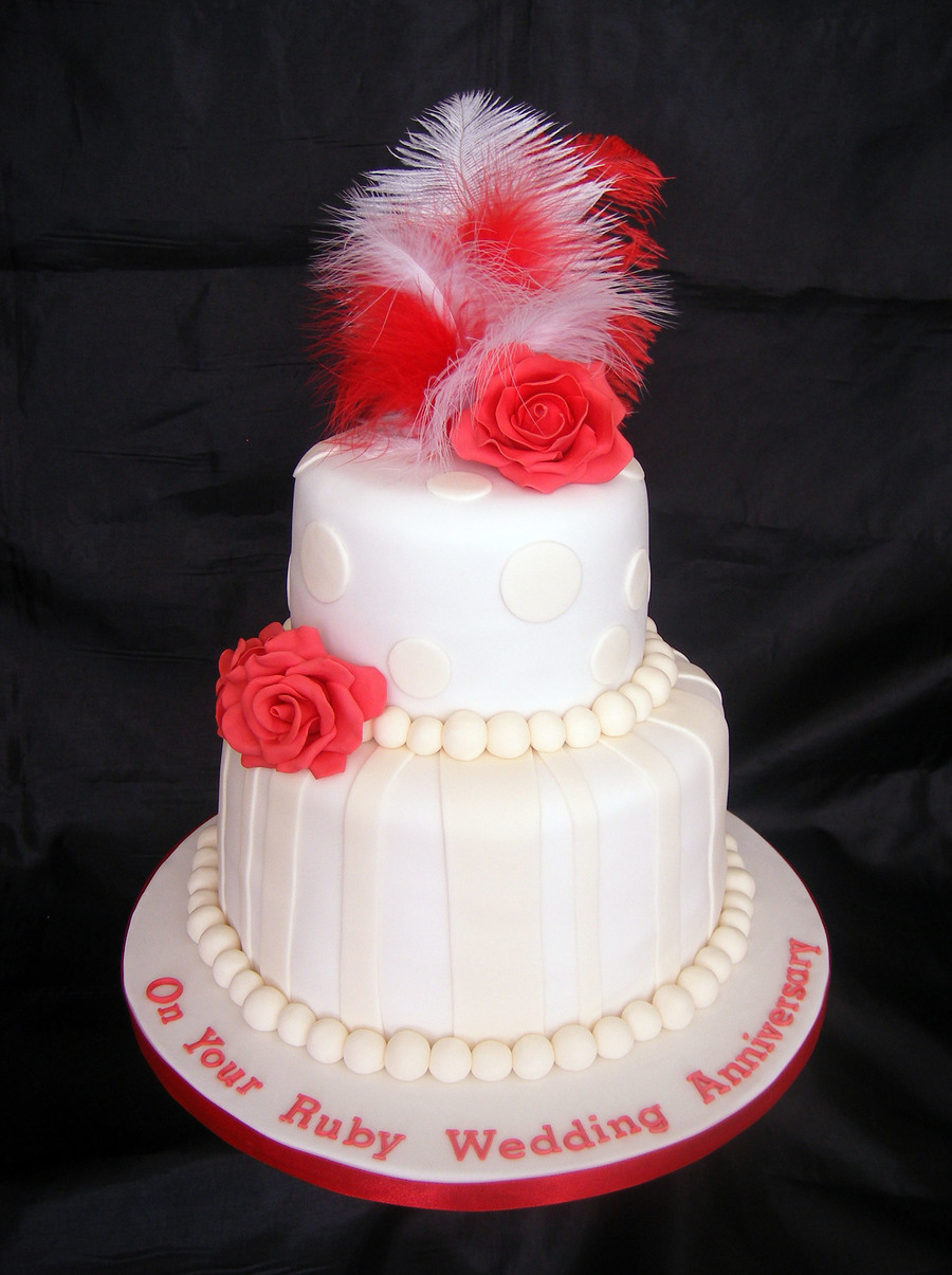 Ruby Wedding Cake - CakeCentral.com