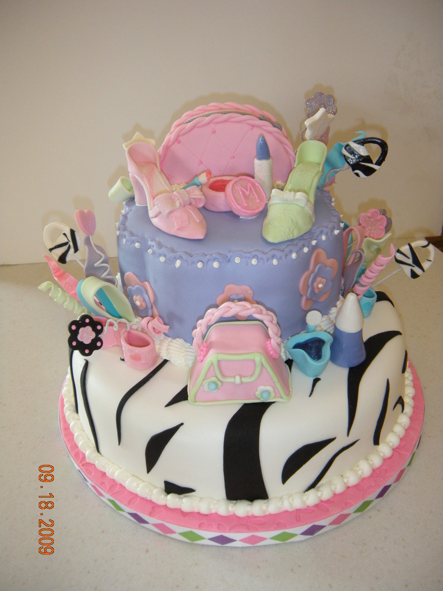Birthday Glamour Cake - CakeCentral.com