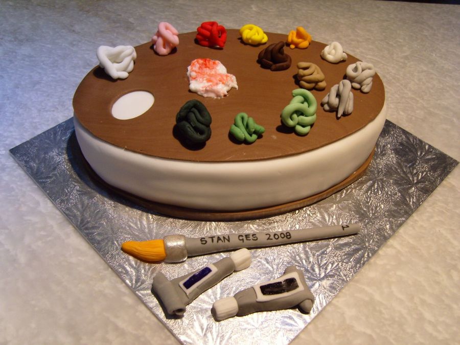 Artists Palette Cake - CakeCentral.com
