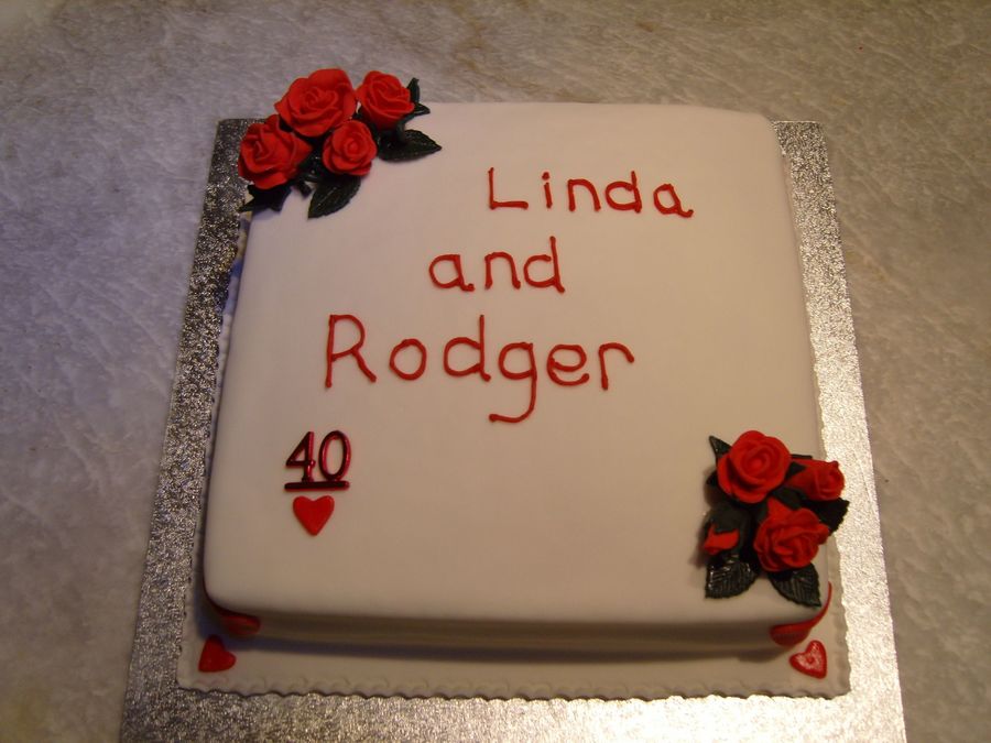 Ruby Rose Anniversary Cake - CakeCentral.com