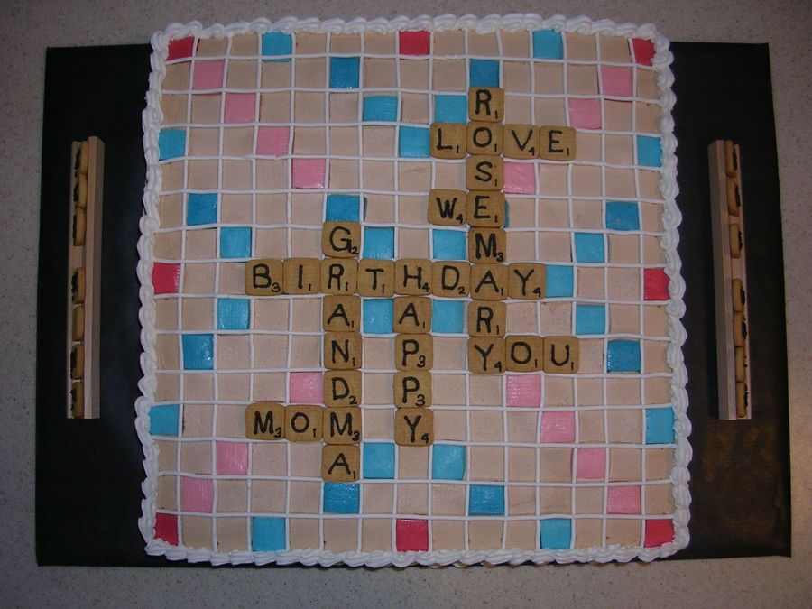 Scrabble Board Cake - CakeCentral.com
