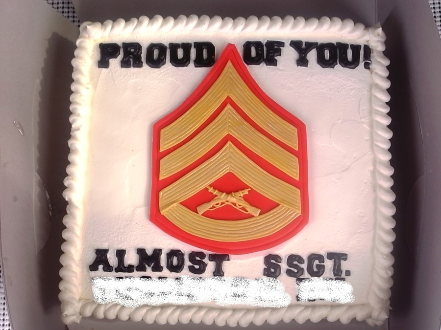 Cake For A Soon-To-Be Staff Sergeant - CakeCentral.com
