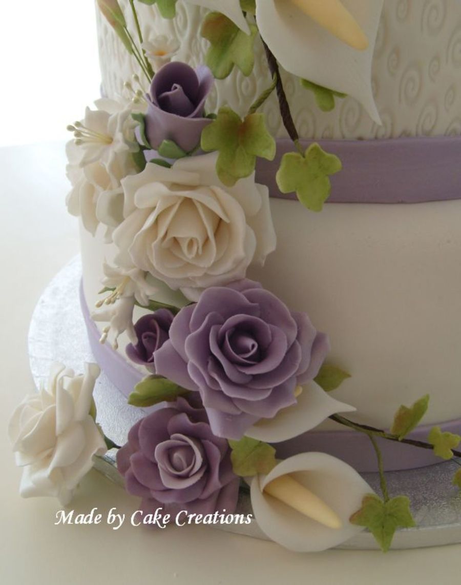 Purple Flowers - CakeCentral.com