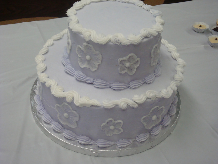 Purple Cake With White Flowers. - CakeCentral.com