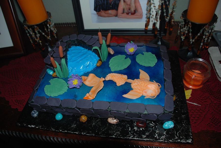 Koi Fish Pond - CakeCentral.com