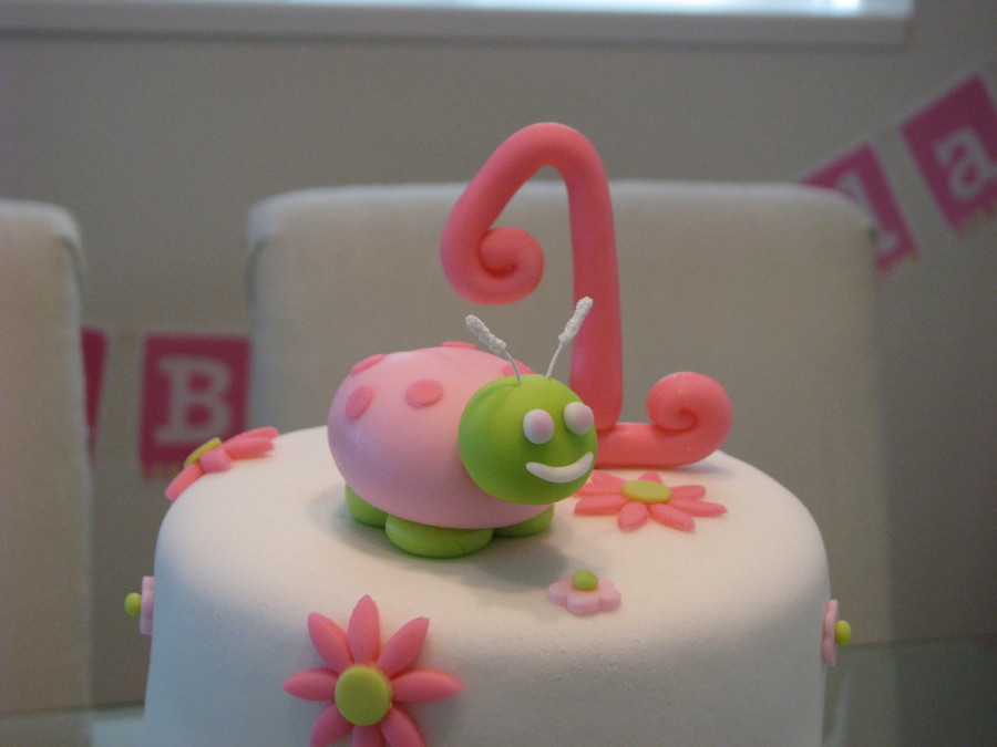 Pink Ladybug Birthday Cake - CakeCentral.com