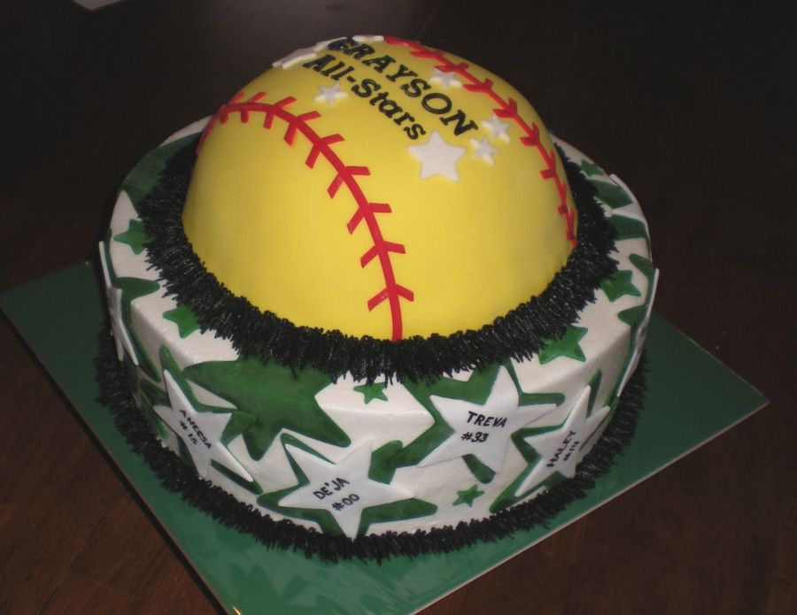 Girls All-Star Softball Cake - CakeCentral.com