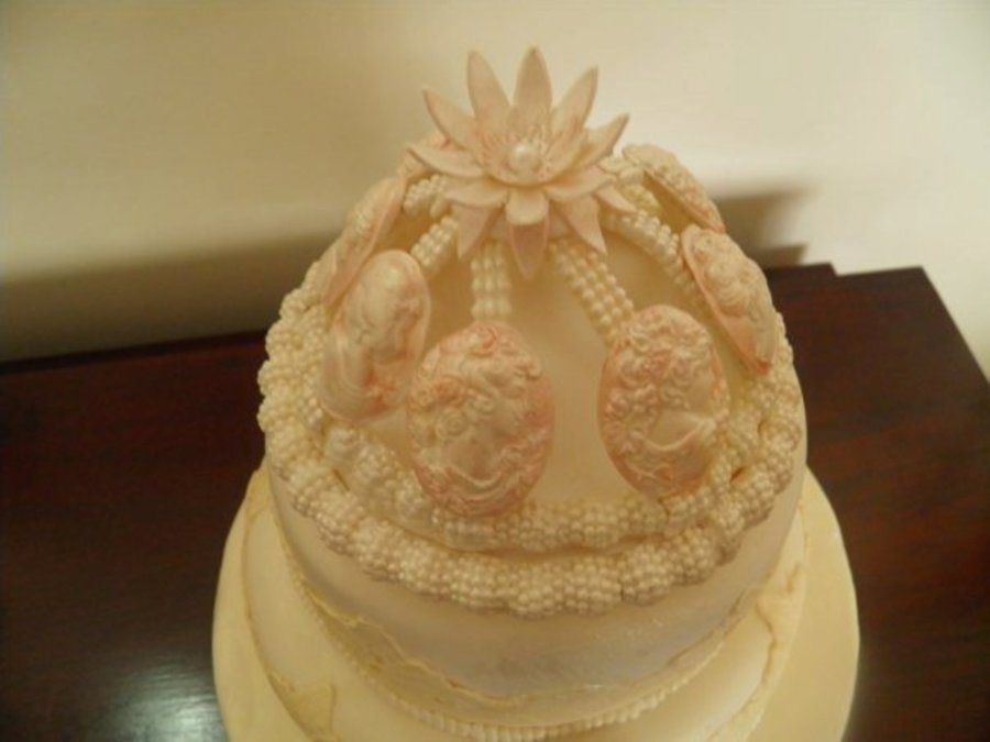 Cameo Cake With Dome Topper - CakeCentral.com