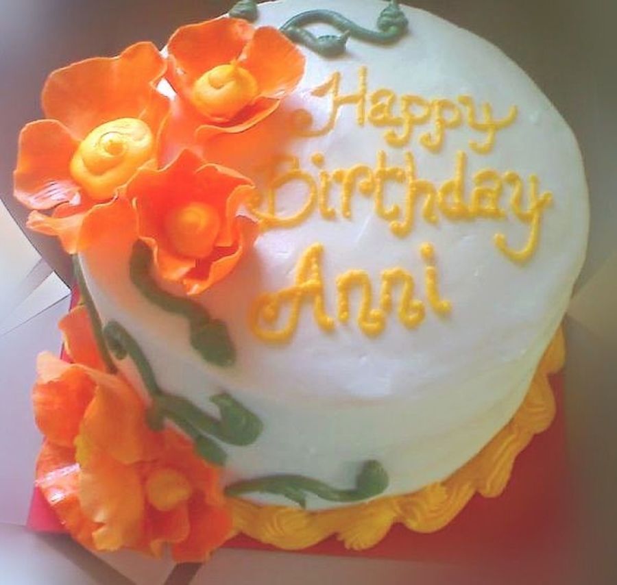 California Poppy Cake - CakeCentral.com