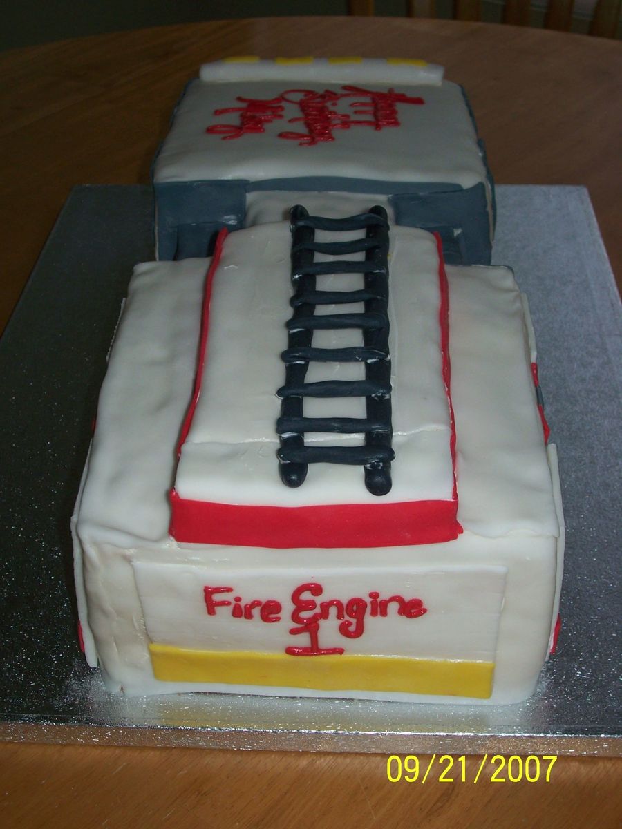 3D Fire Engine, 1St Birthday - CakeCentral.com