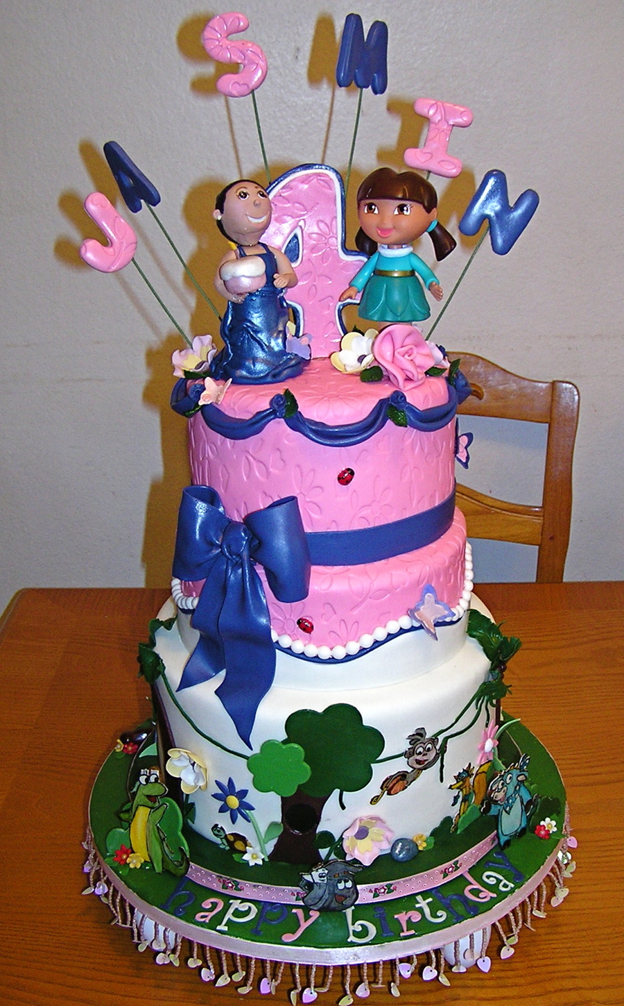 Dora And Princess Themed Cake - CakeCentral.com