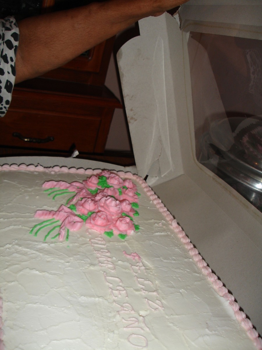 Basic Rose Spray Birthday Cake - CakeCentral.com