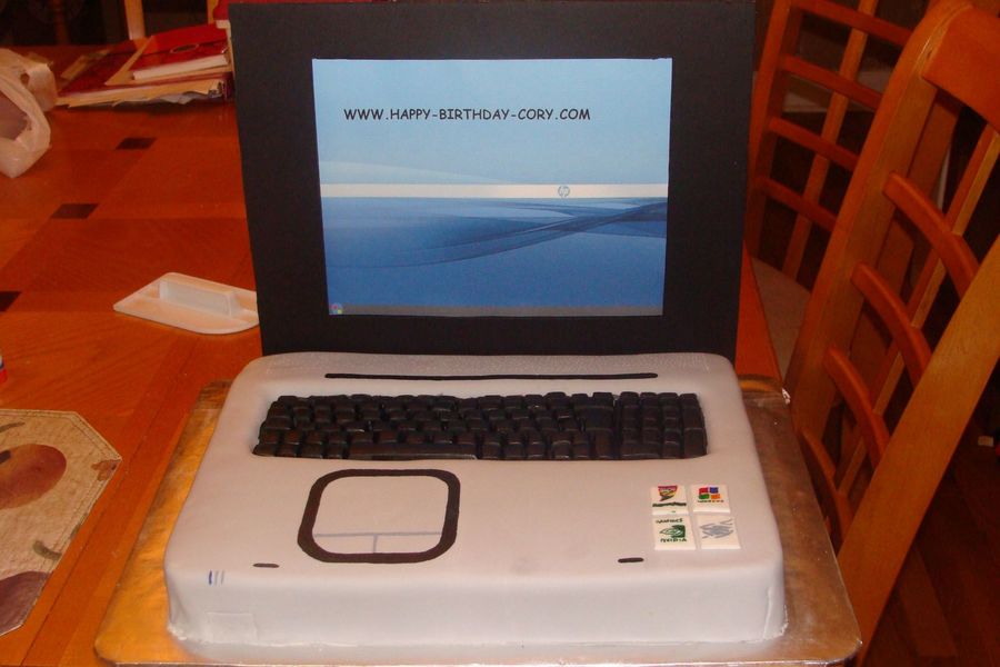 Hp Laptop Computer Cake - CakeCentral.com