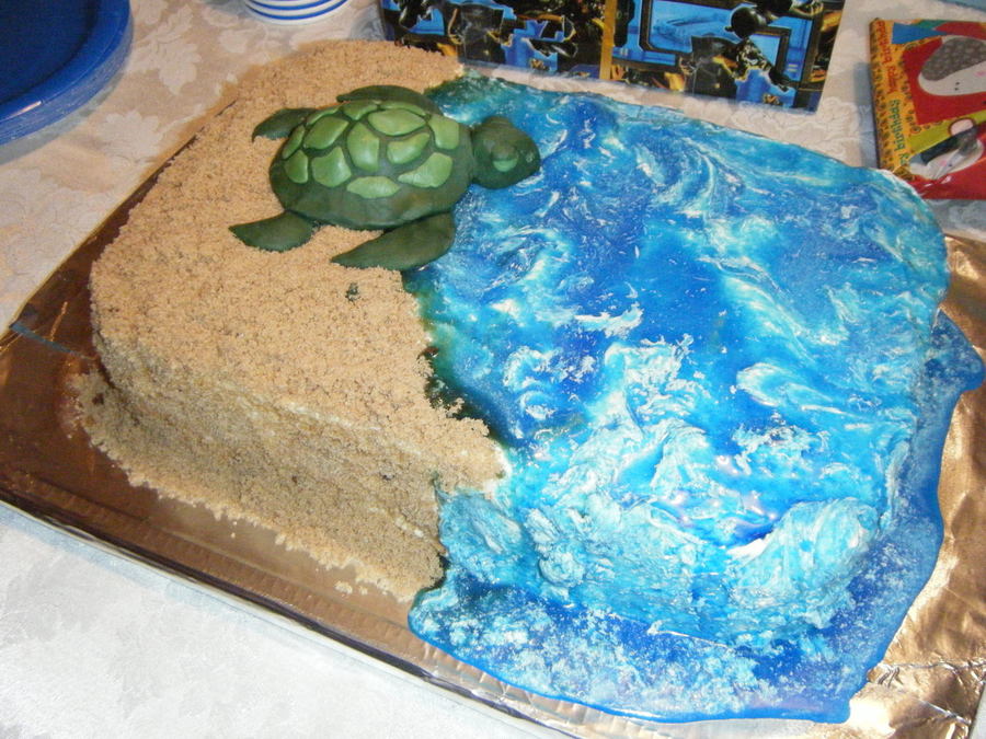 Sea Turtle Cake - CakeCentral.com