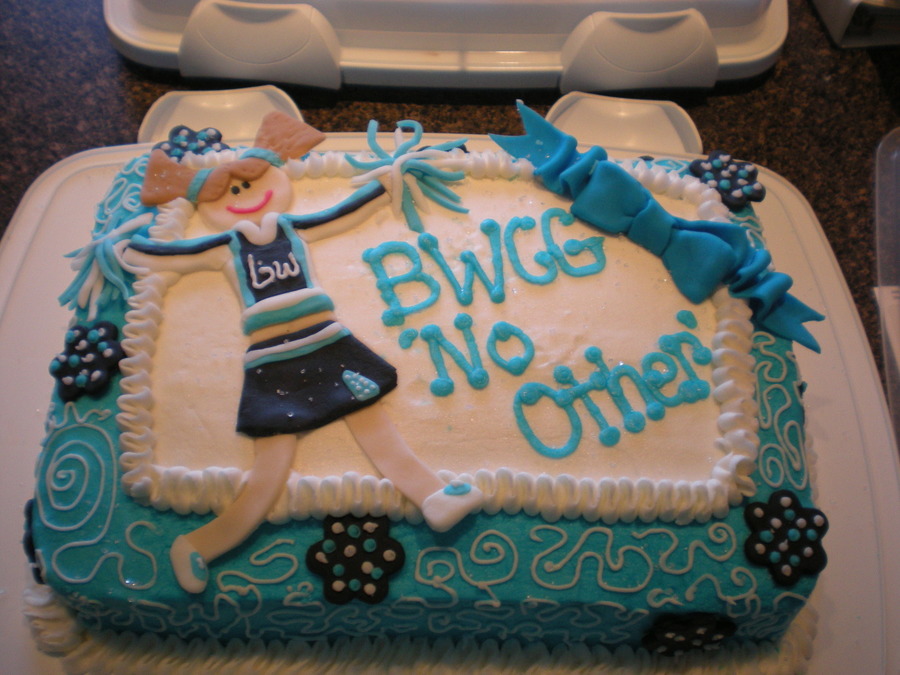 Cheerleader Cake - CakeCentral.com
