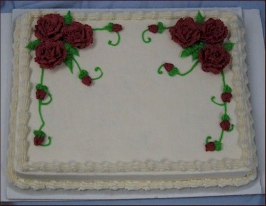 Roses Sheet Cake - CakeCentral.com
