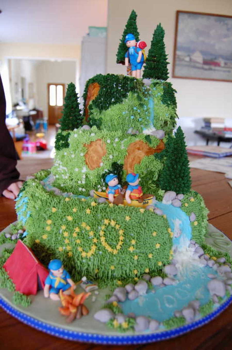 Blue And Gold Cub Scout Banquet Cake - CakeCentral.com