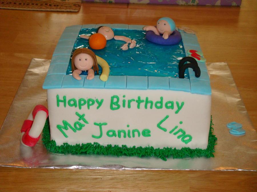 Pool Party Cake - CakeCentral.com