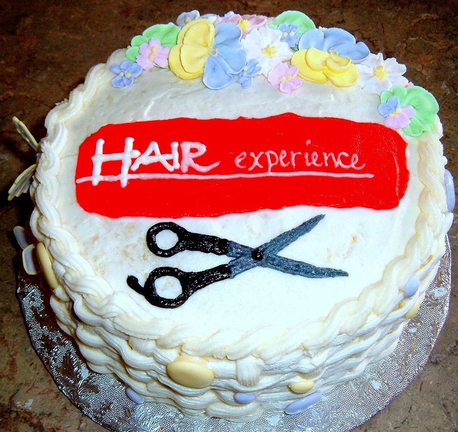 Local Hair Salon Promo Cake - CakeCentral.com