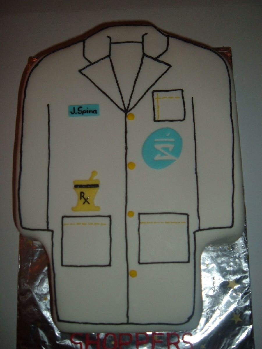 Pharmacist Lab Coat Cake - CakeCentral.com