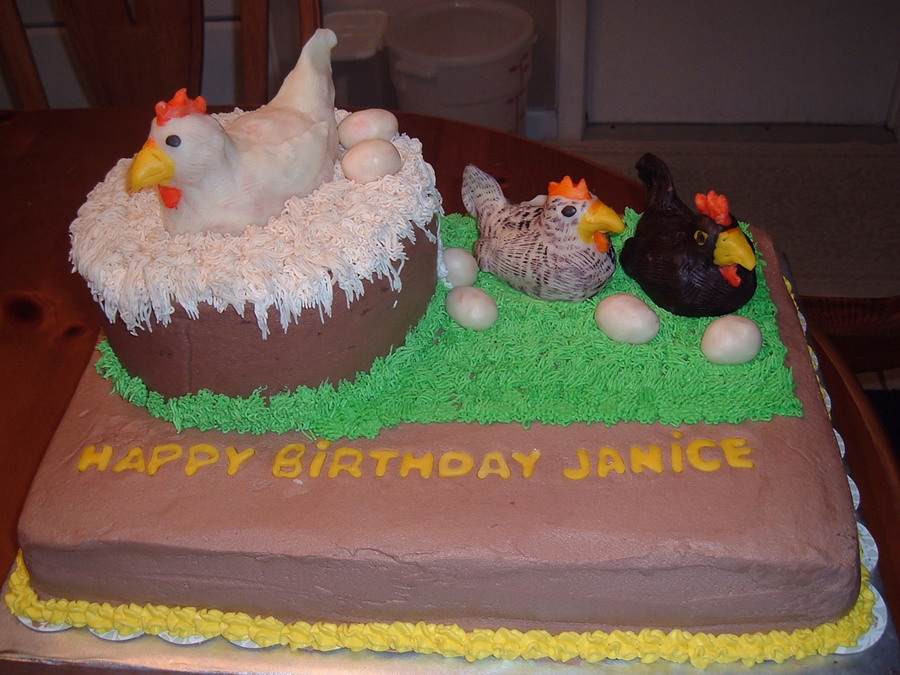 Chicken Birthday Cake - CakeCentral.com