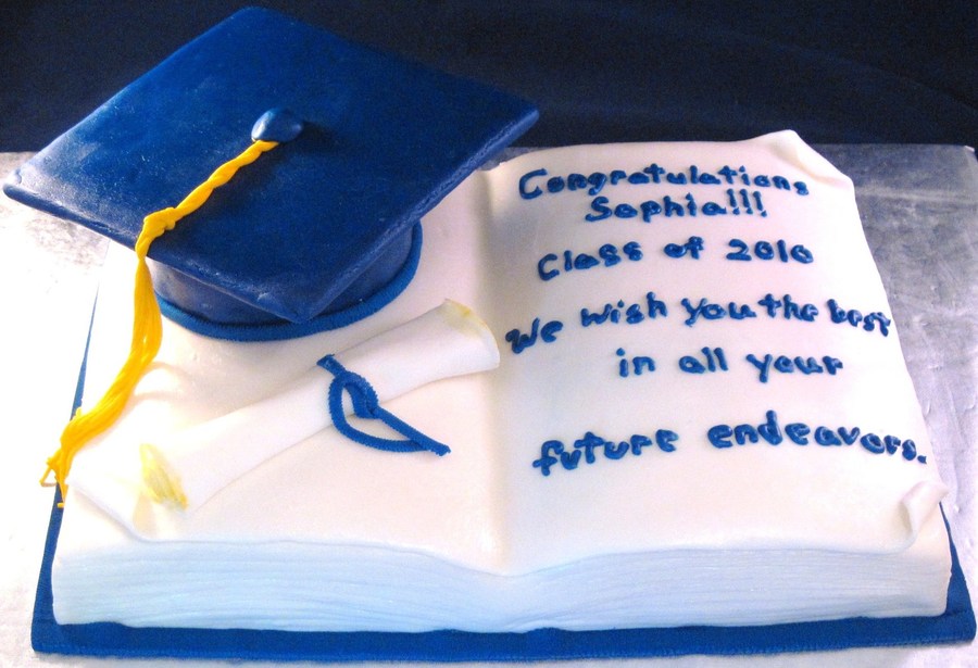 Open Book Graduation - CakeCentral.com