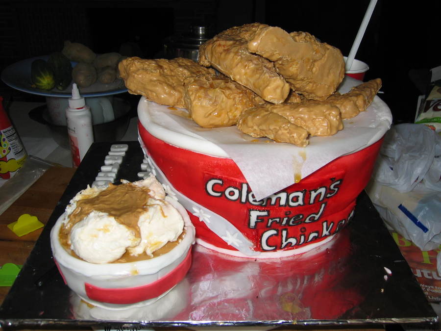 Fried Chicken Cake - CakeCentral.com