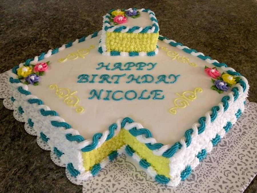 Missing Piece Birthday Cake - CakeCentral.com