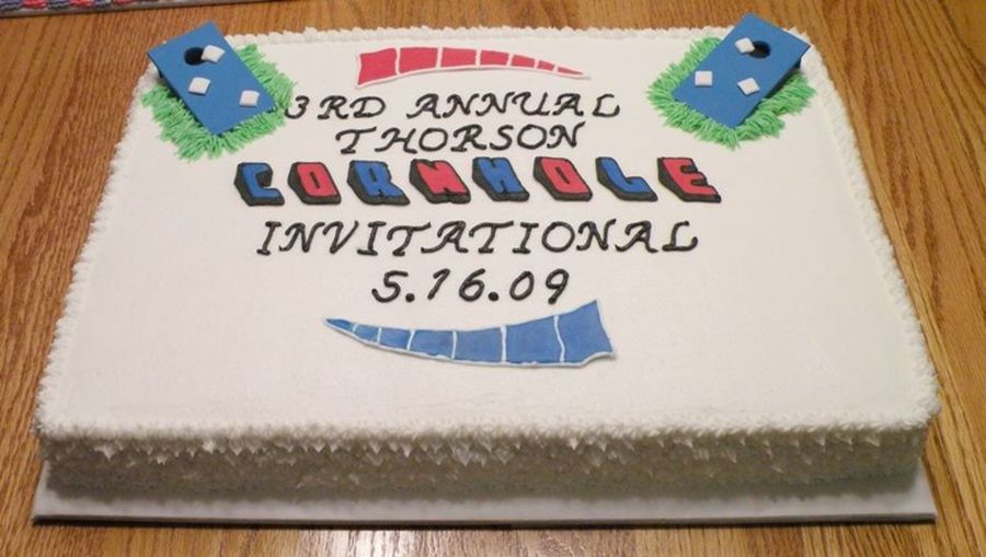 Cornhole Game Cake - CakeCentral.com