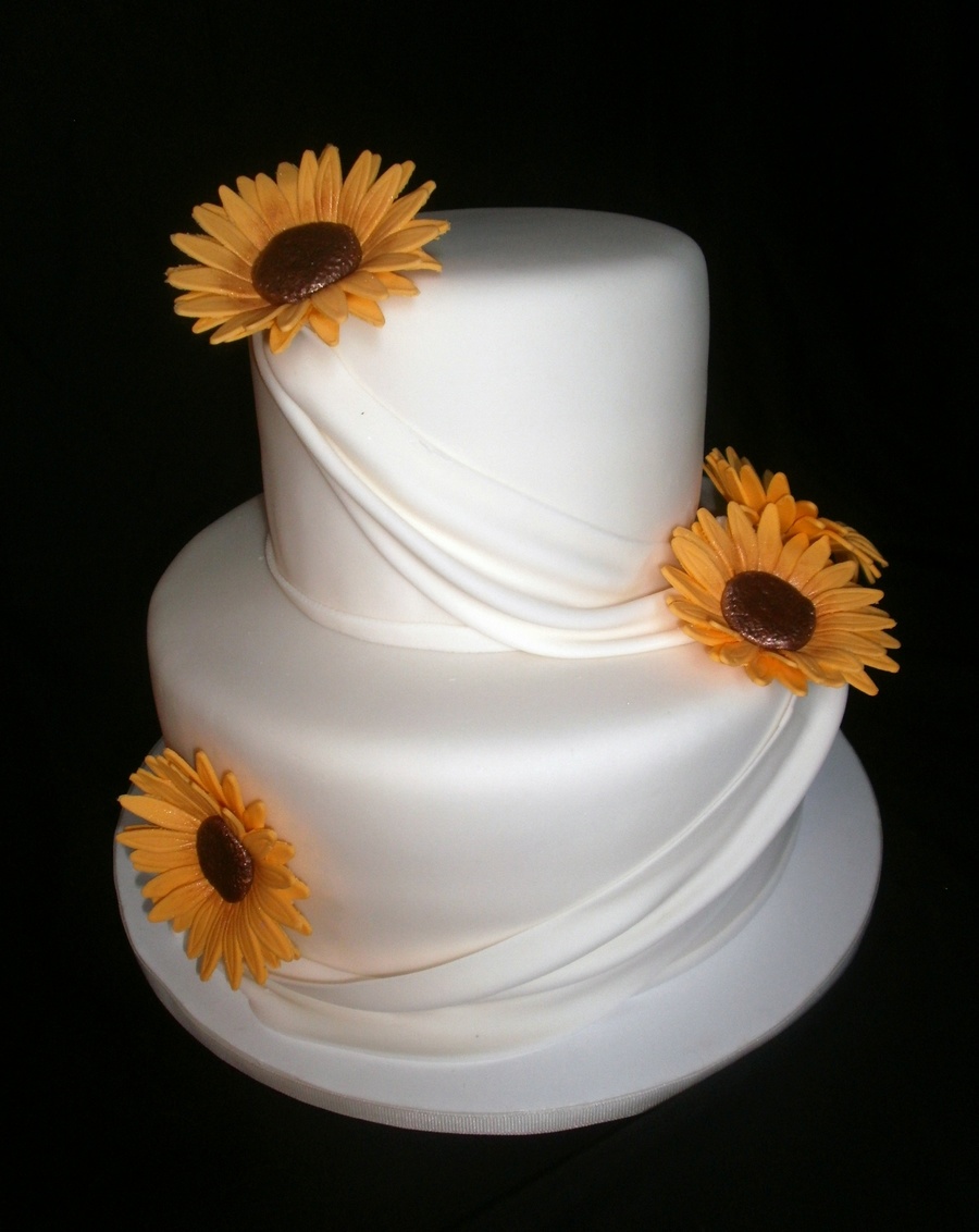 Sunflowers & Drapes - CakeCentral.com