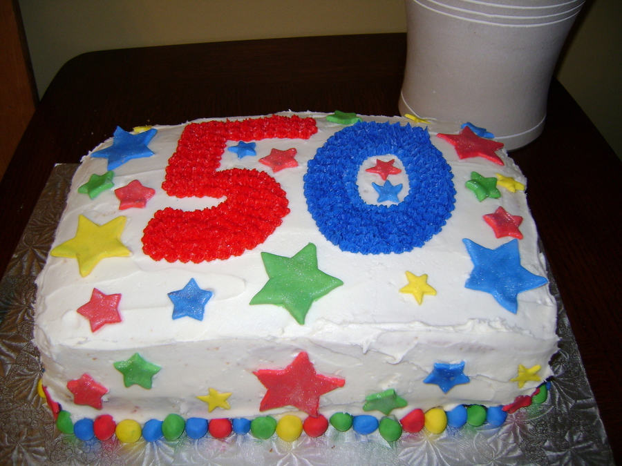 5Oth Stars Cake - CakeCentral.com