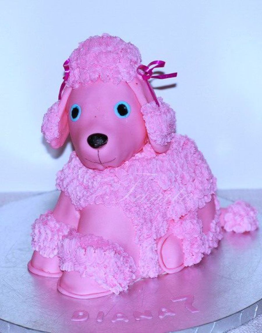 Pink Poodle Cake - CakeCentral.com