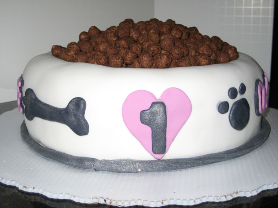 Dog Bowl Cake - CakeCentral.com