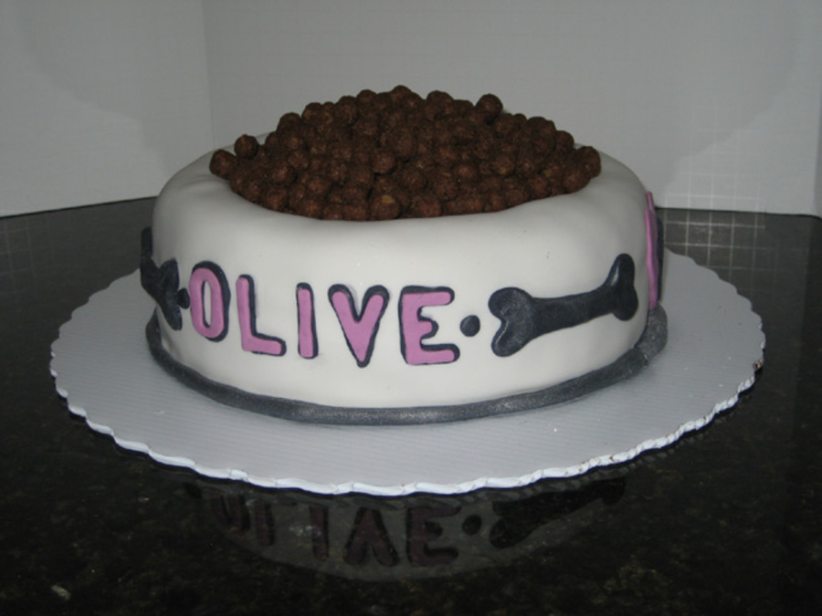 Dog Bowl Cake - CakeCentral.com