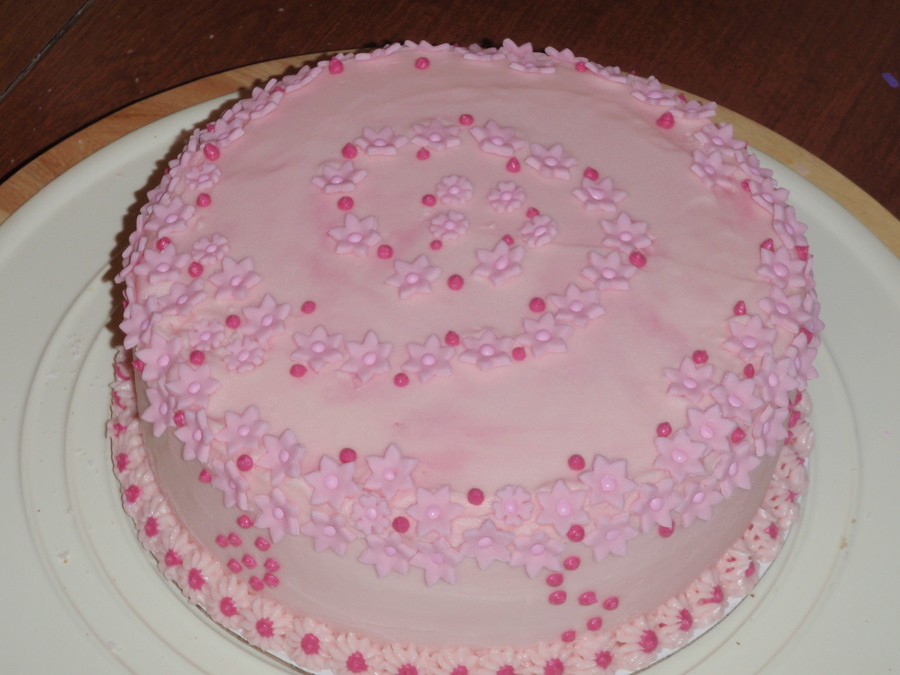 Simple Pink Cake - CakeCentral.com