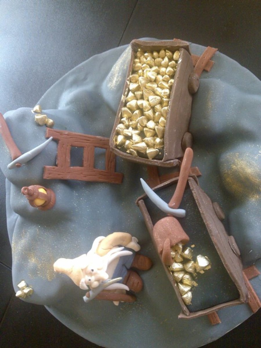 Gold Mine Birthday Cake - CakeCentral.com